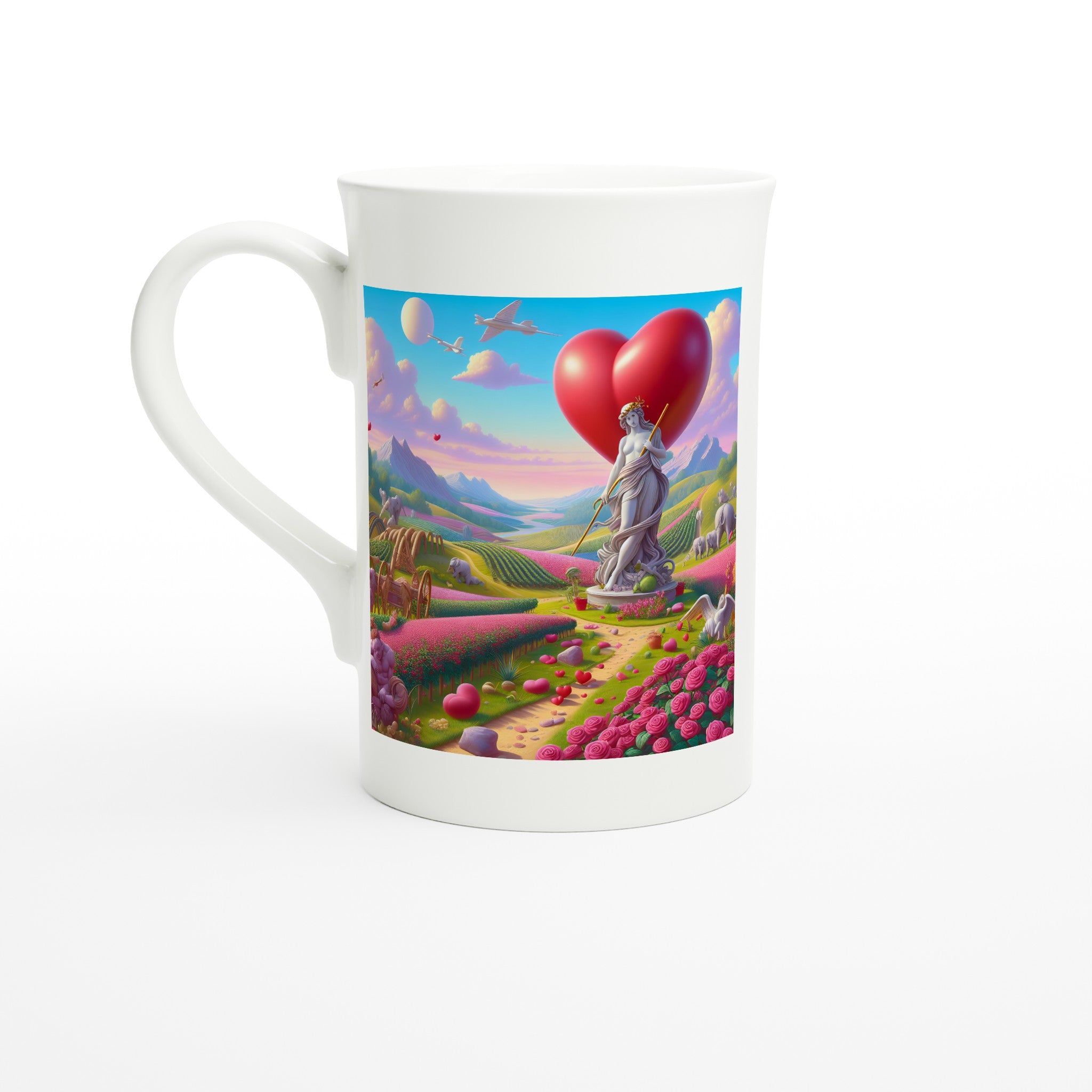 White 10oz Porcelain Slim Mug - Valentine's Day 40 – Essbia