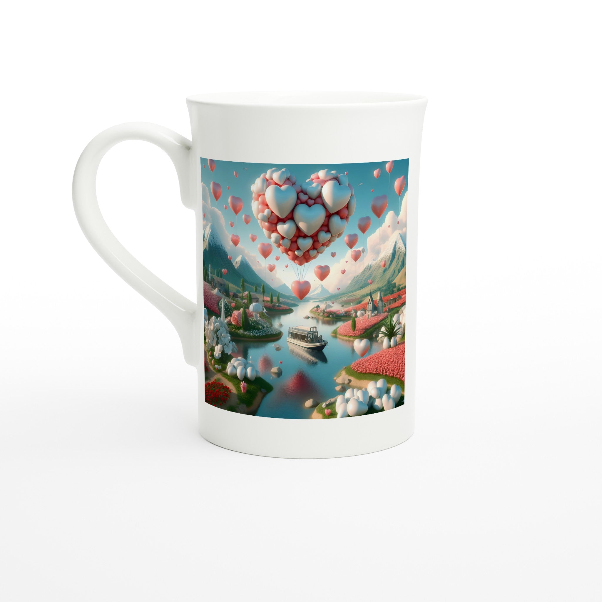 White 10oz Porcelain Slim Mug - Valentine's Day 30 – Essbia