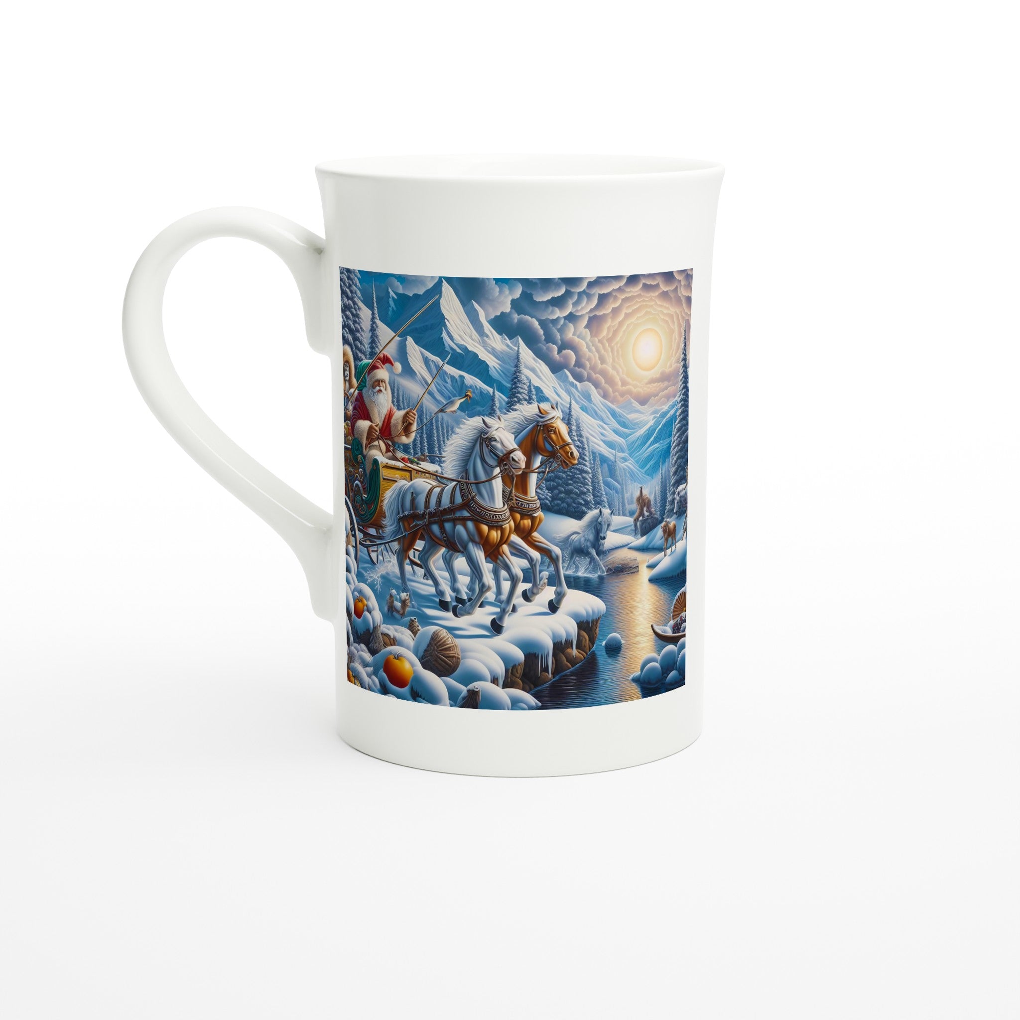White 10oz Porcelain Slim Mug - Winter 200 – Essbia